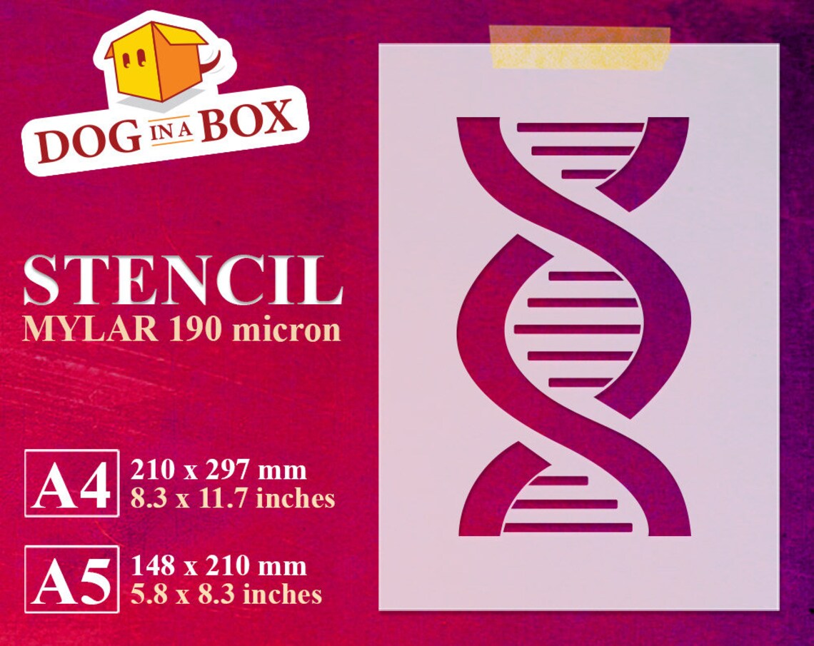 DNA Stencil N.1 DNA Spiral Helix Stencil Medical Stencil | Etsy