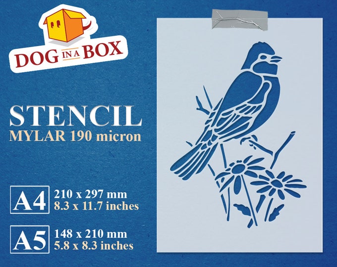 Budgies Border Stencil - Birds on Wire Stencil - Bird Stencils ...