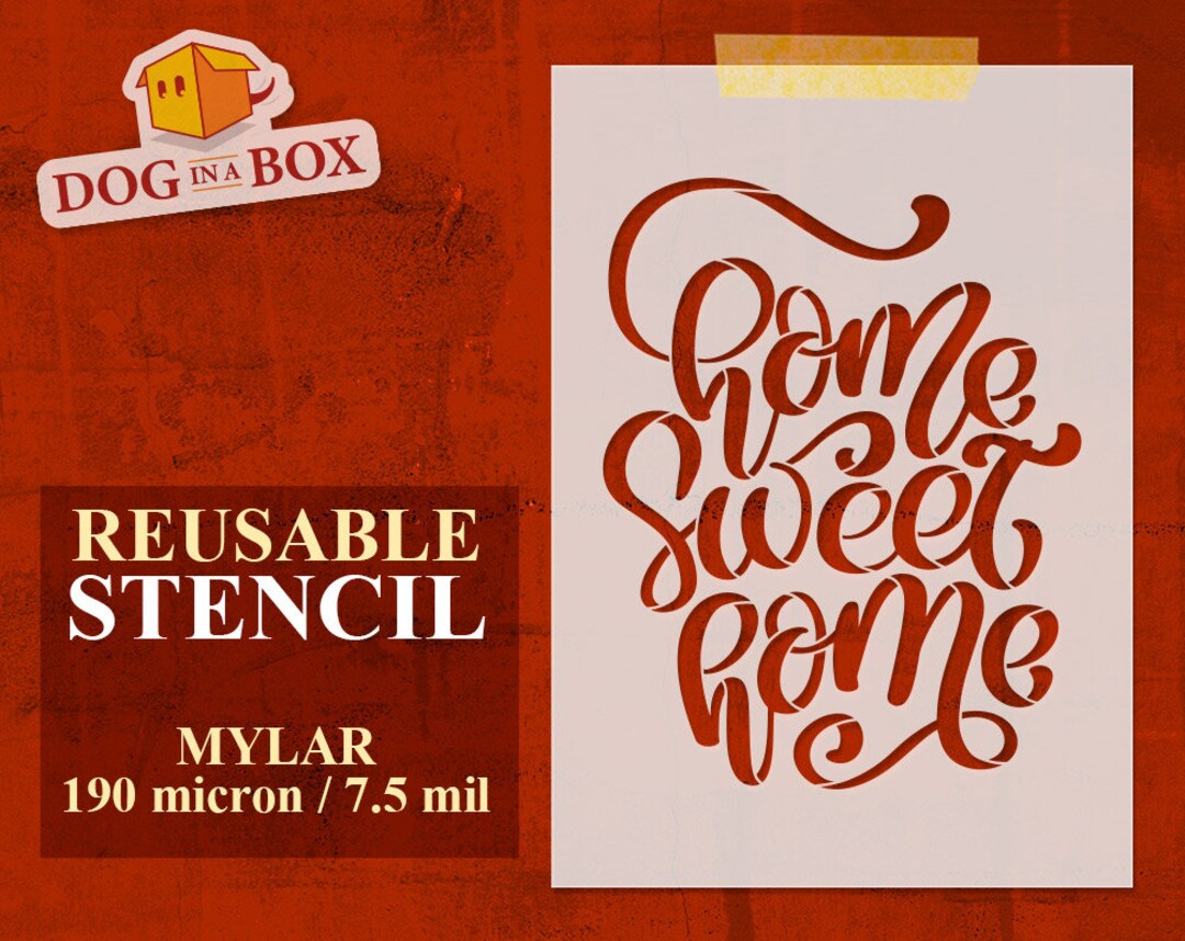 Home Sweet Home Stencil N.3, Home Stencil, Diy Stencil, Home, Home ...