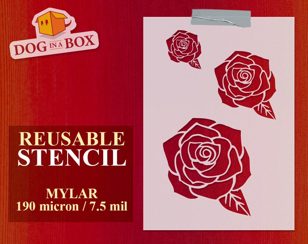 Rose Stencil Set: Reusable Mylar Stencils for Painting - Etsy
