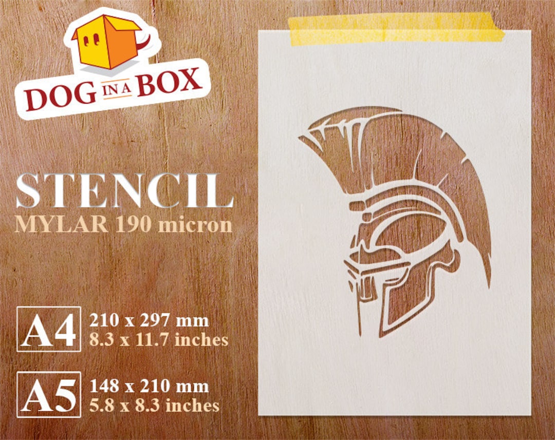 Spartan Stencil N.1 - Reusable Spartan Warrior Stencil, Legolas 300 ...