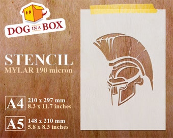 Trojan Spartan Warrior Mascot Stencil REUSABLE, DURABLE, WASHABLE Craft ...