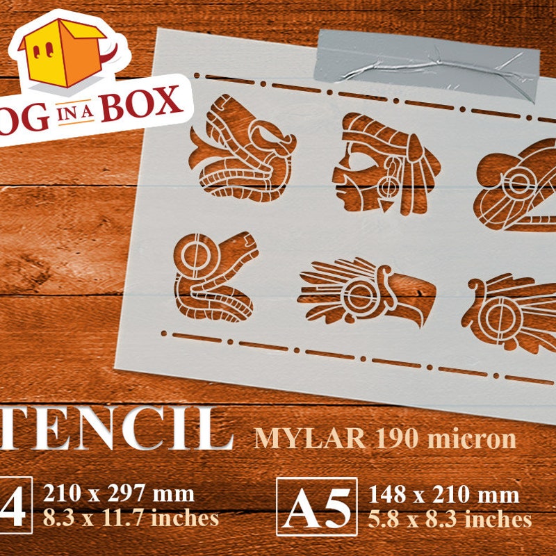 Aztec Glyphs Stencil - Etsy