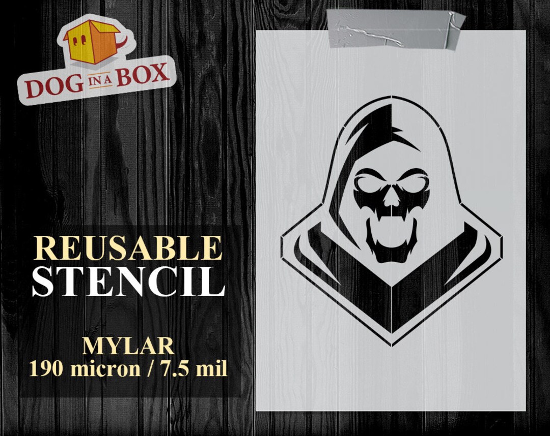 Grim Reaper Stencil N.1 Reusable Death Stencil for Wood Signs, Walls ...