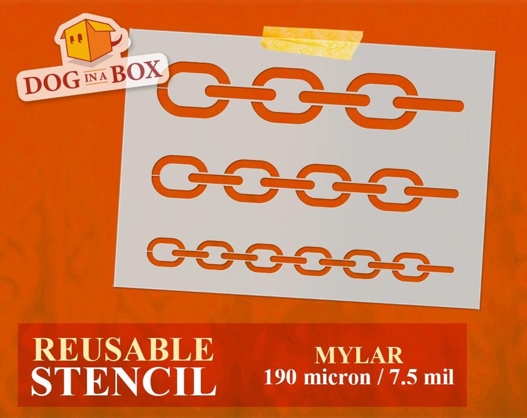 Chains Stencil N.1 - Reusable Chains Seamless Pattern Stencil. Three ...