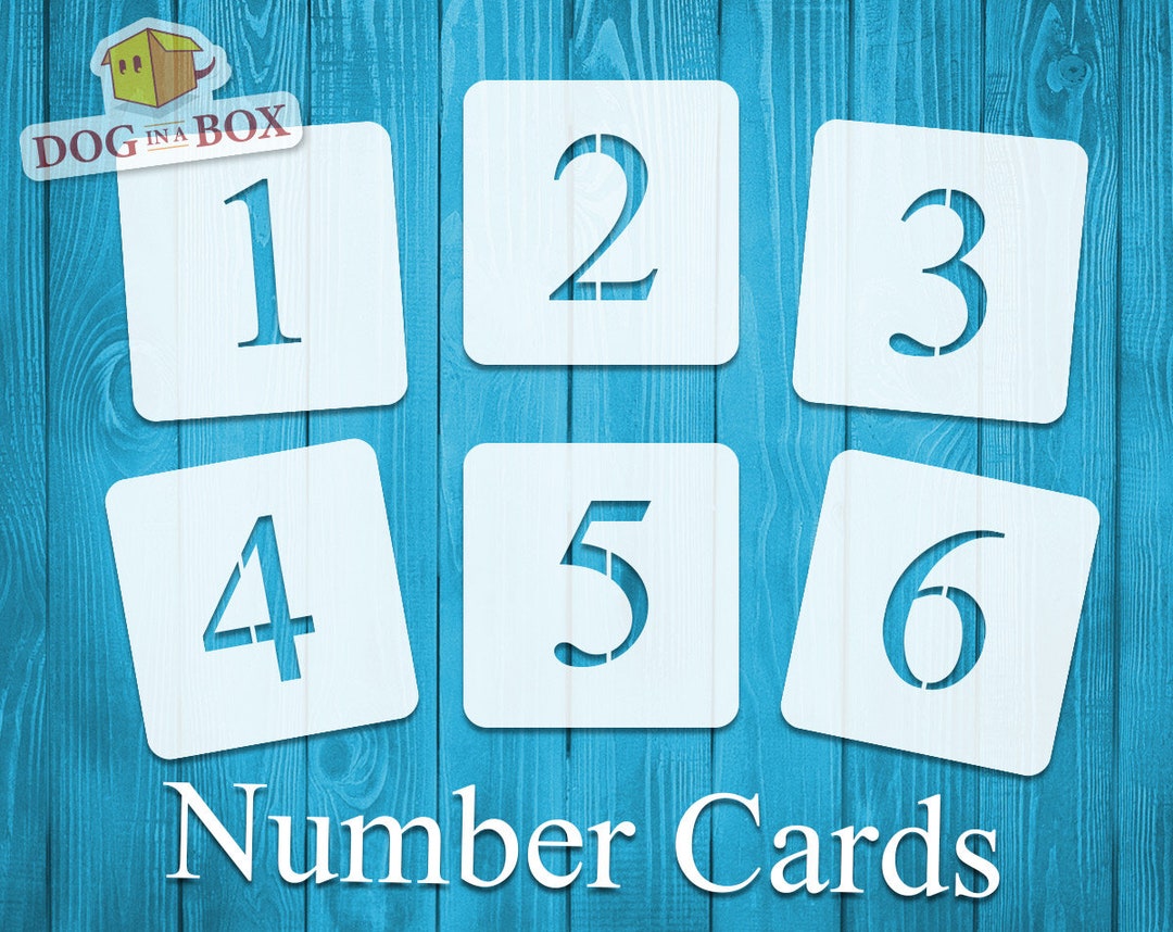 Set of 10 Individual Numbers Stencils N.12, Single Numbers Stencils ...