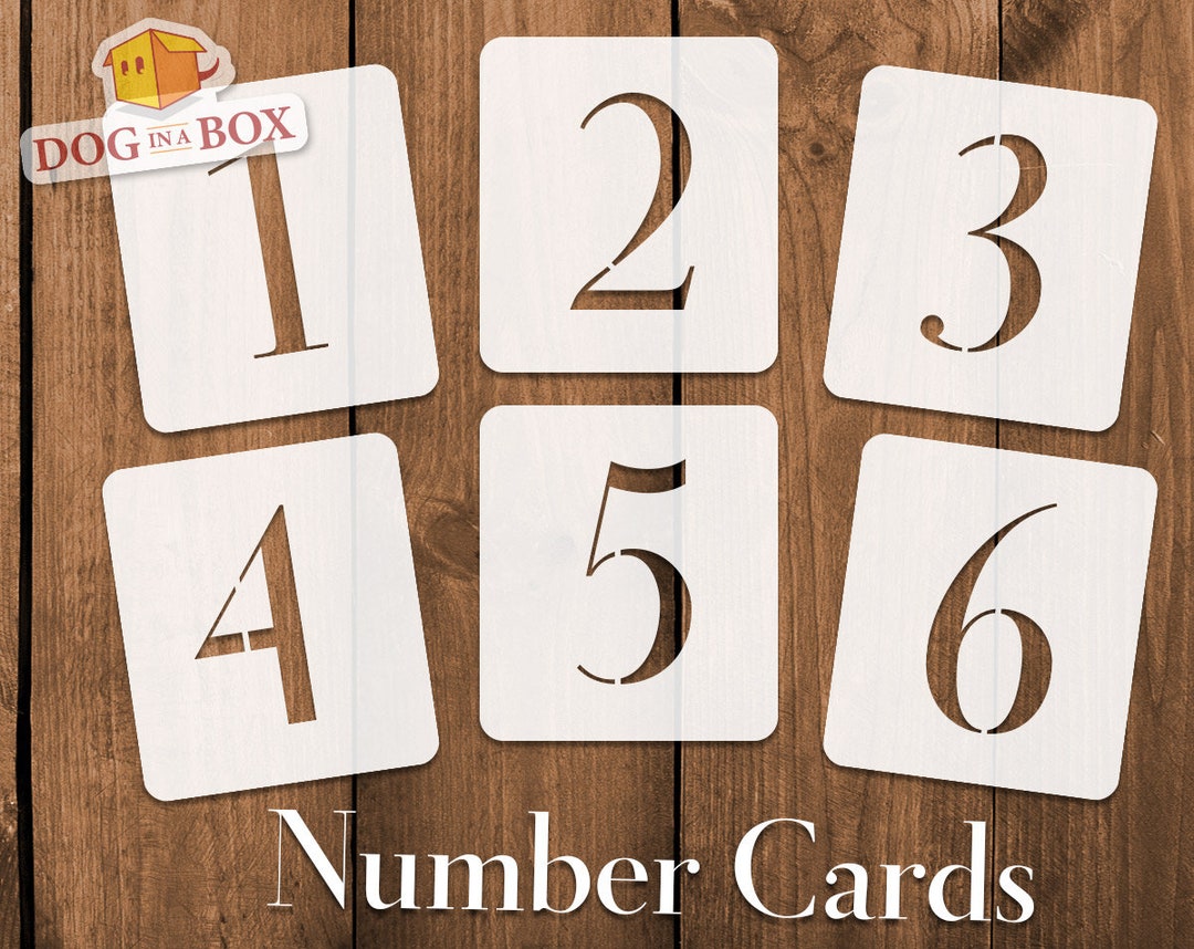 Set of 10 Individual Numbers Stencils N.14, Single Numbers Stencils ...