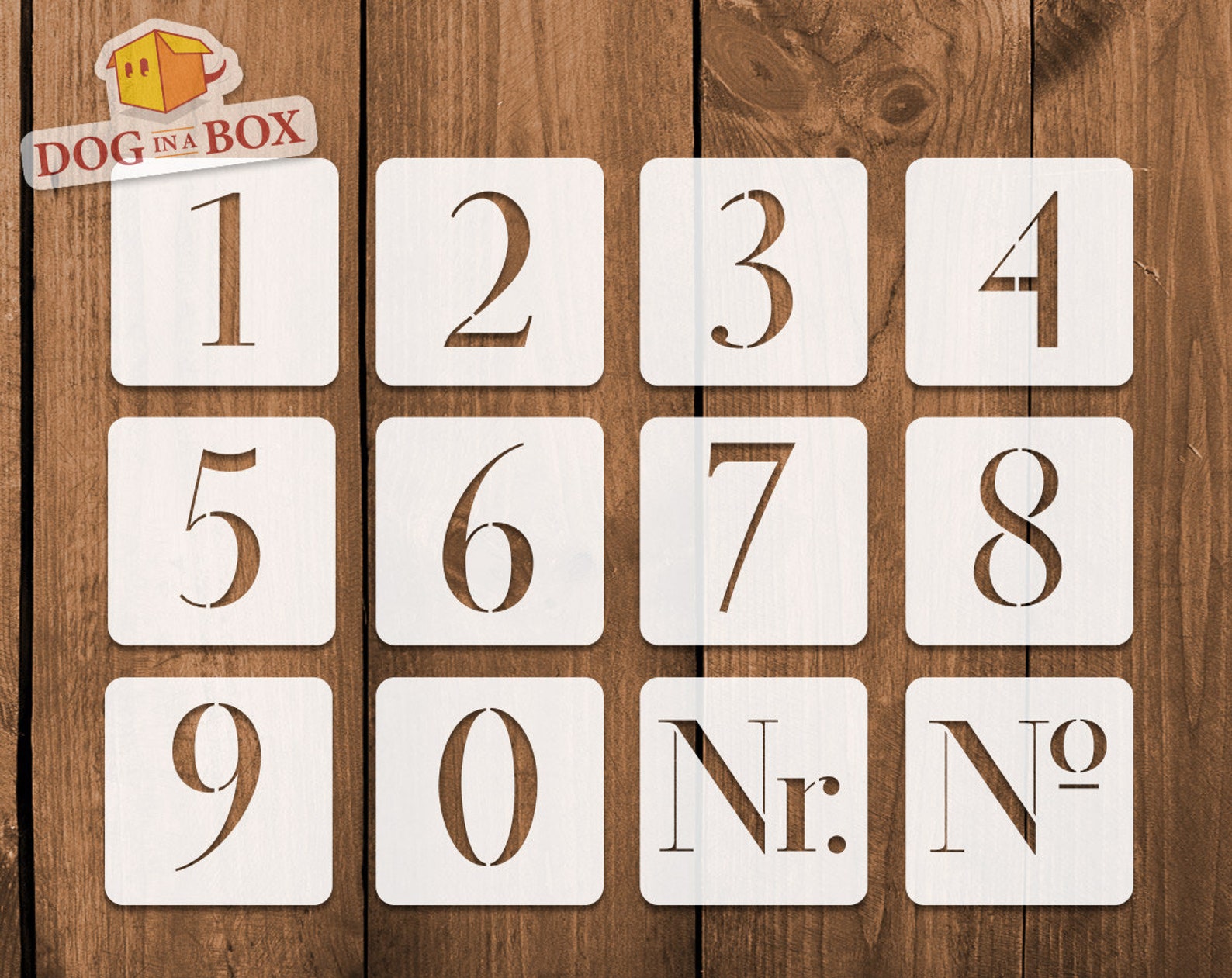 Set of 10 Individual Numbers Stencils N.14 Single Numbers - Etsy