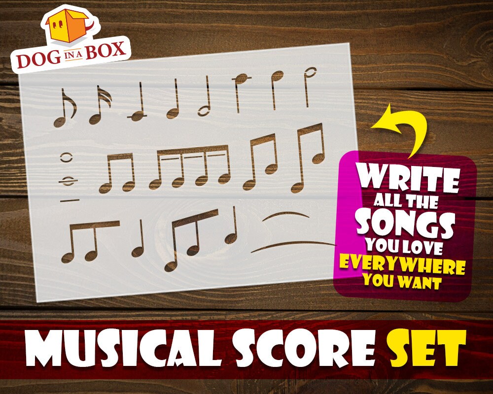 Music Notes Stencil SET Music Stencil Stencils for Wood - Etsy Australia
