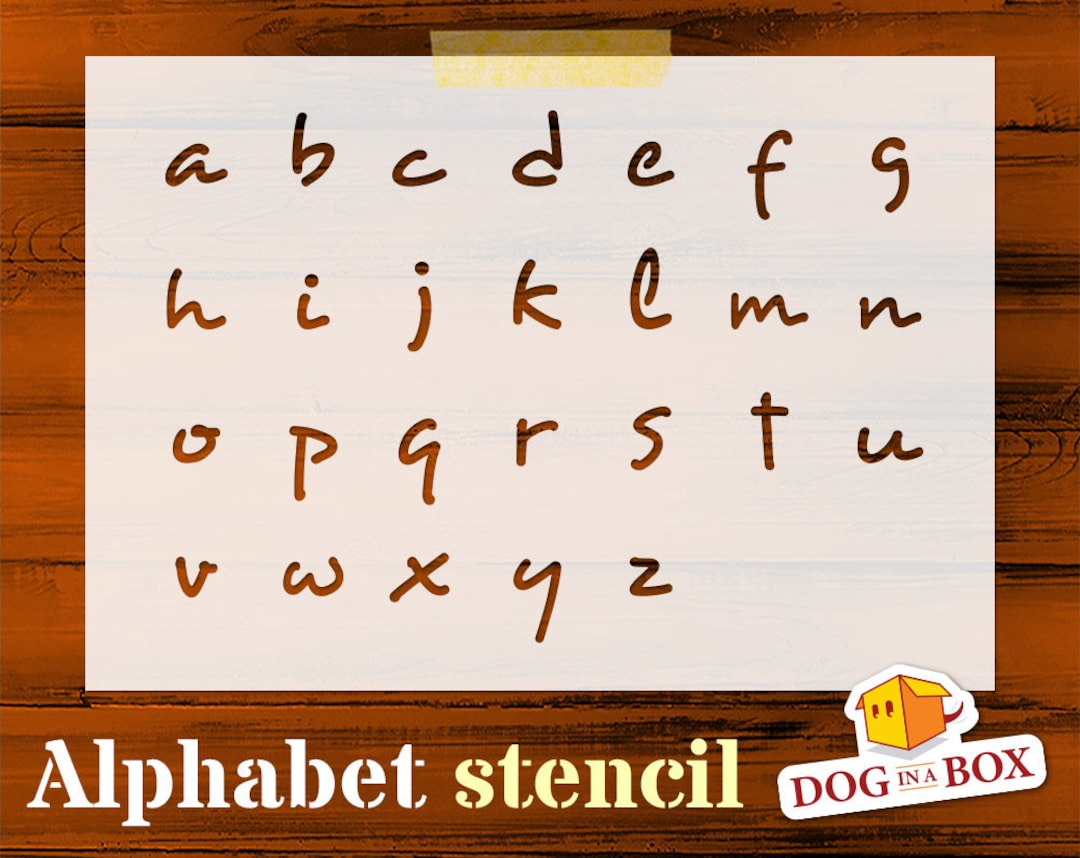 Alphabet Stencil N.2 - Lowercase Letters Stencil. Font Stencil, Stencil ...