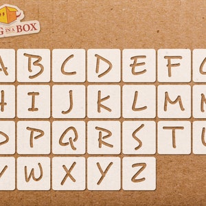 Alphabet Stencils Font N.12 - Uppercase. Reusable Letters Stencil. Font ...