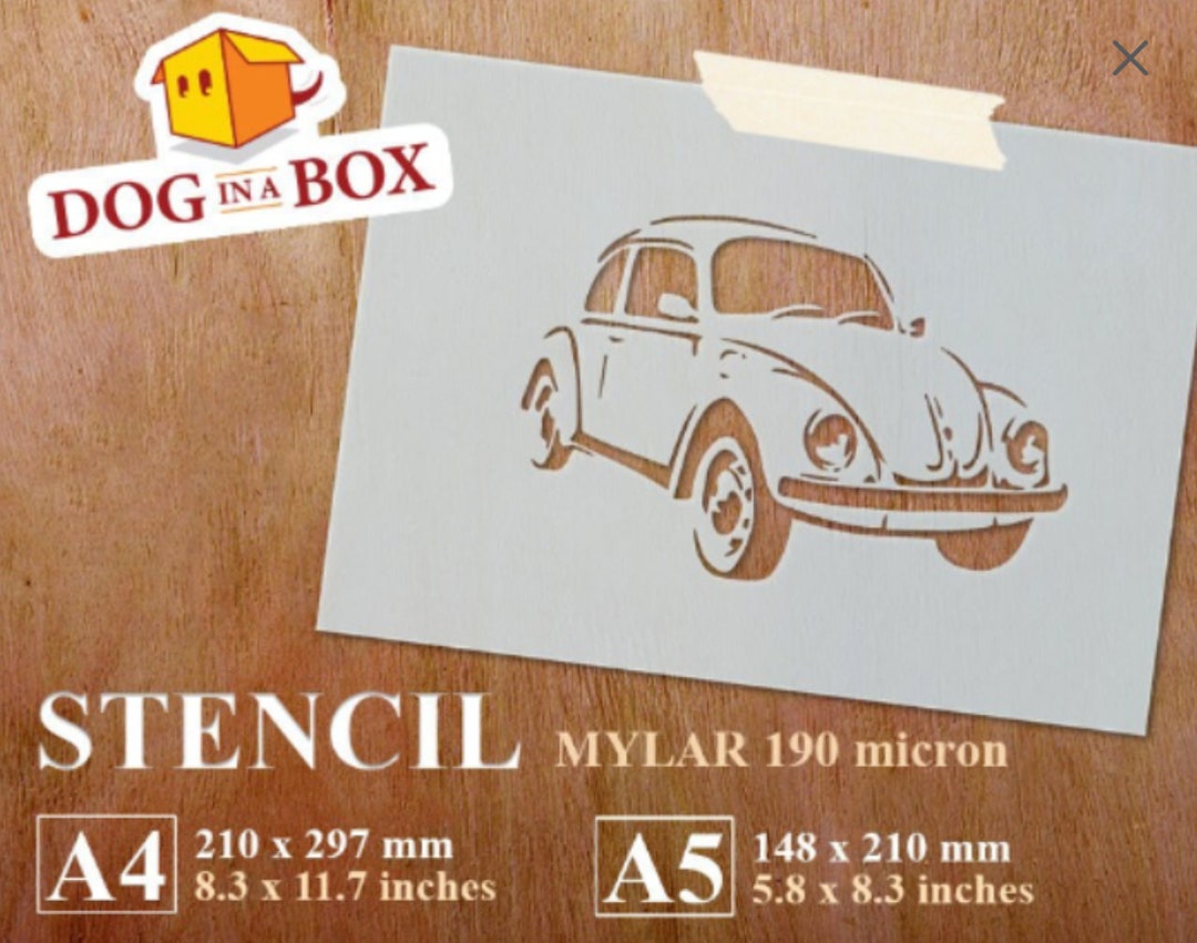 Vintage Car Stencil N.1, Italian Car Stencil, Stencils for Painting ...