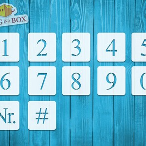 Set of 10 Individual Numbers Stencils N.12, Single Numbers Stencils ...