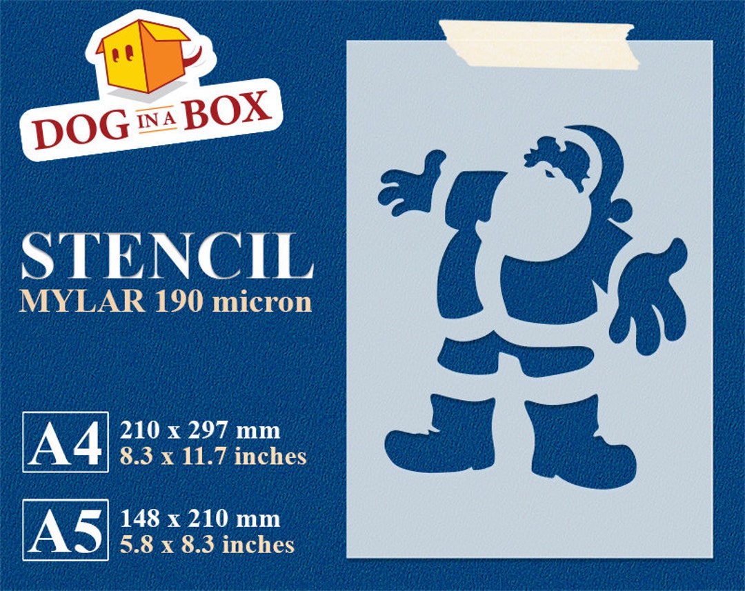 Santa Claus Stencil N.4 - Reusable Christmas Stencil With Santa for ...
