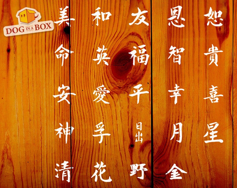 Chinese Symbol Stencils: Reusable Hanzi Stencils - Etsy