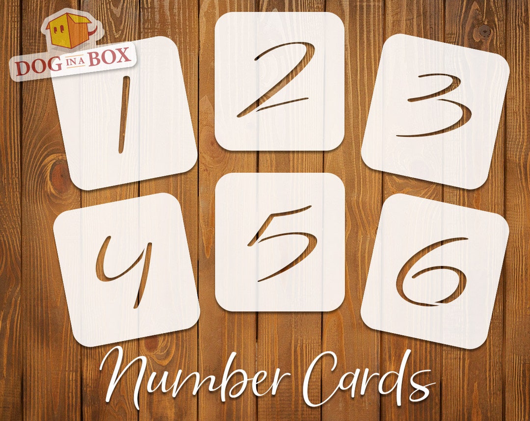 Set of 10 Individual Numbers Stencils N.10, Single Numbers Stencils ...