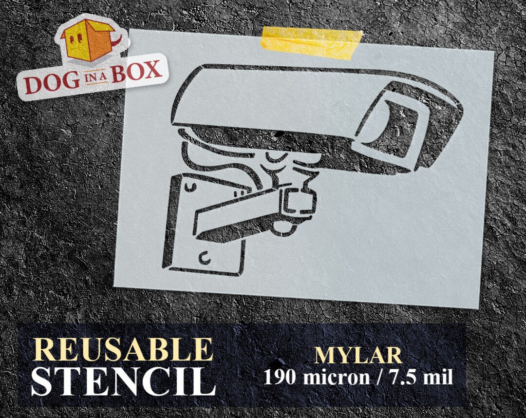 Video Surveillance Camera Stencil N.1 - Reusable CC Camera Graffiti ...