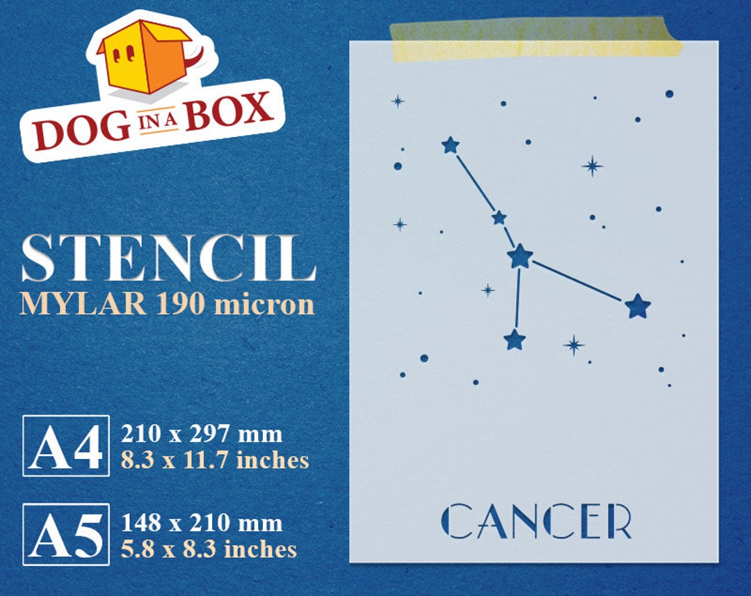 Cancer Constellation Stencil, Stars Stencil, Wall Decor Stencil, Galaxy ...