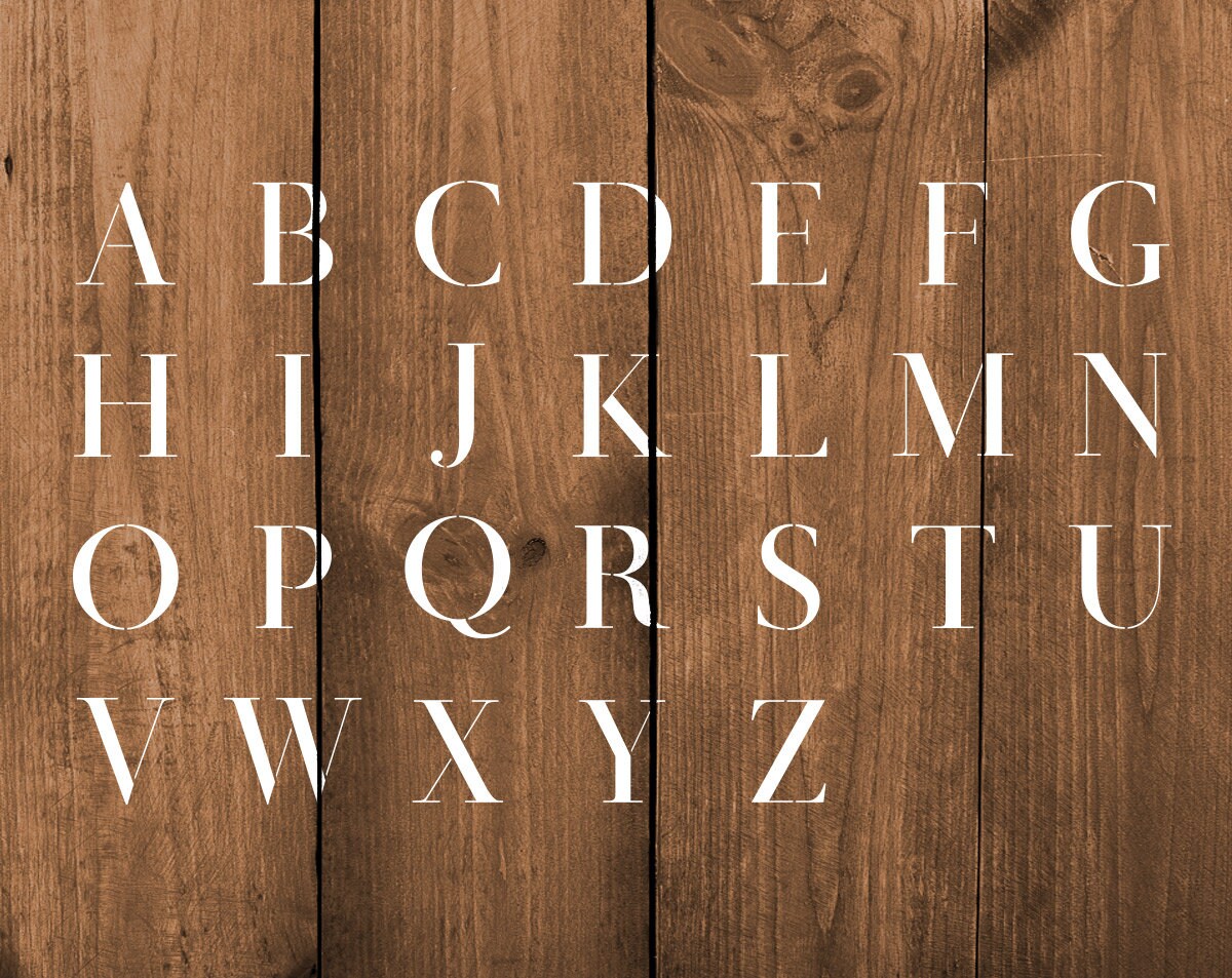 Alphabet Schablonen Schrift n.14 Großbuchstaben. Schriftart - Etsy Schweiz