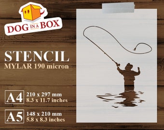 Fishing Stencil | Etsy