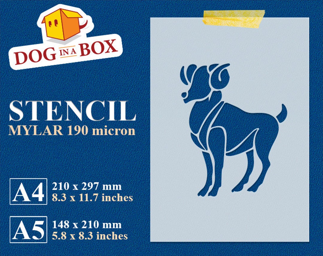 Aries Stencil, Zodiac Stencil, Tribal Stencils for Painting, Stencil A4 ...