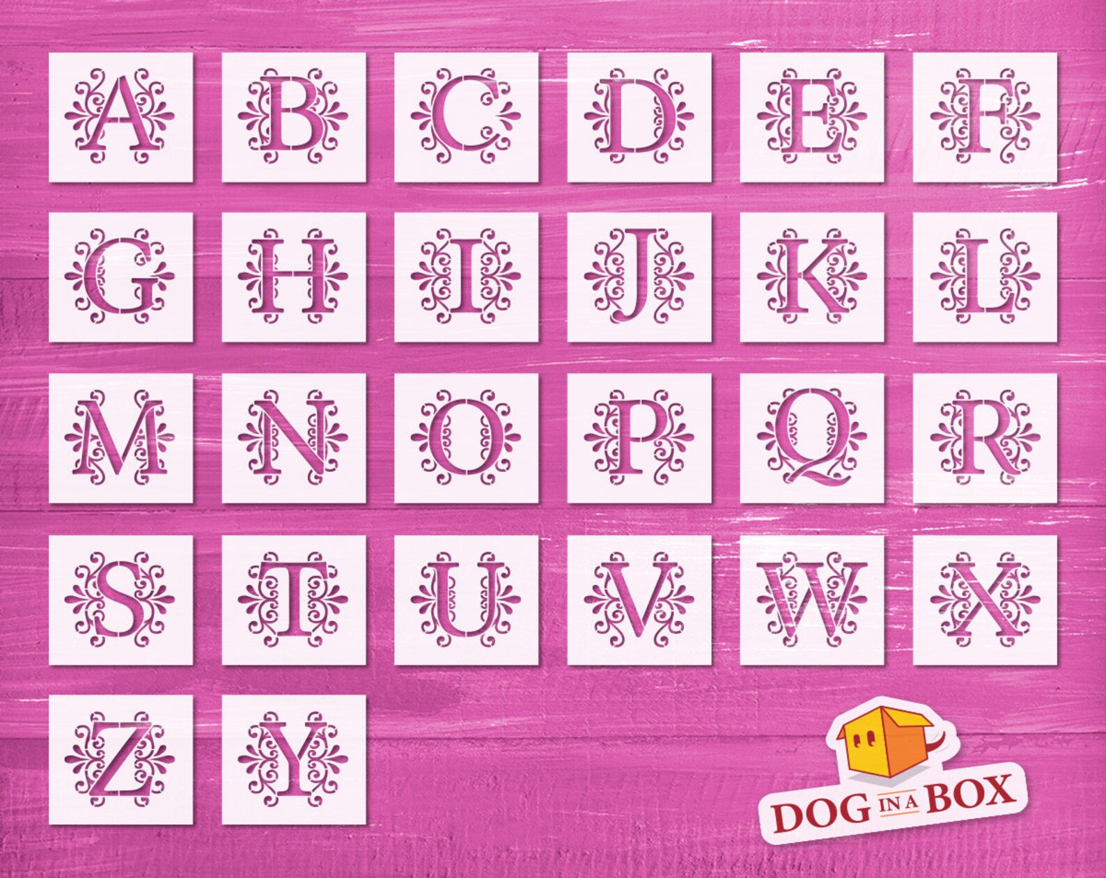 Initials Stencils Individual Alphabet Stencils. Reusable - Etsy