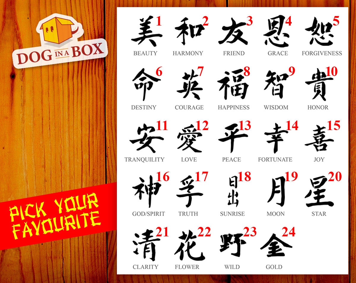Chinese Symbol Stencils: Reusable Hanzi Stencils - Etsy