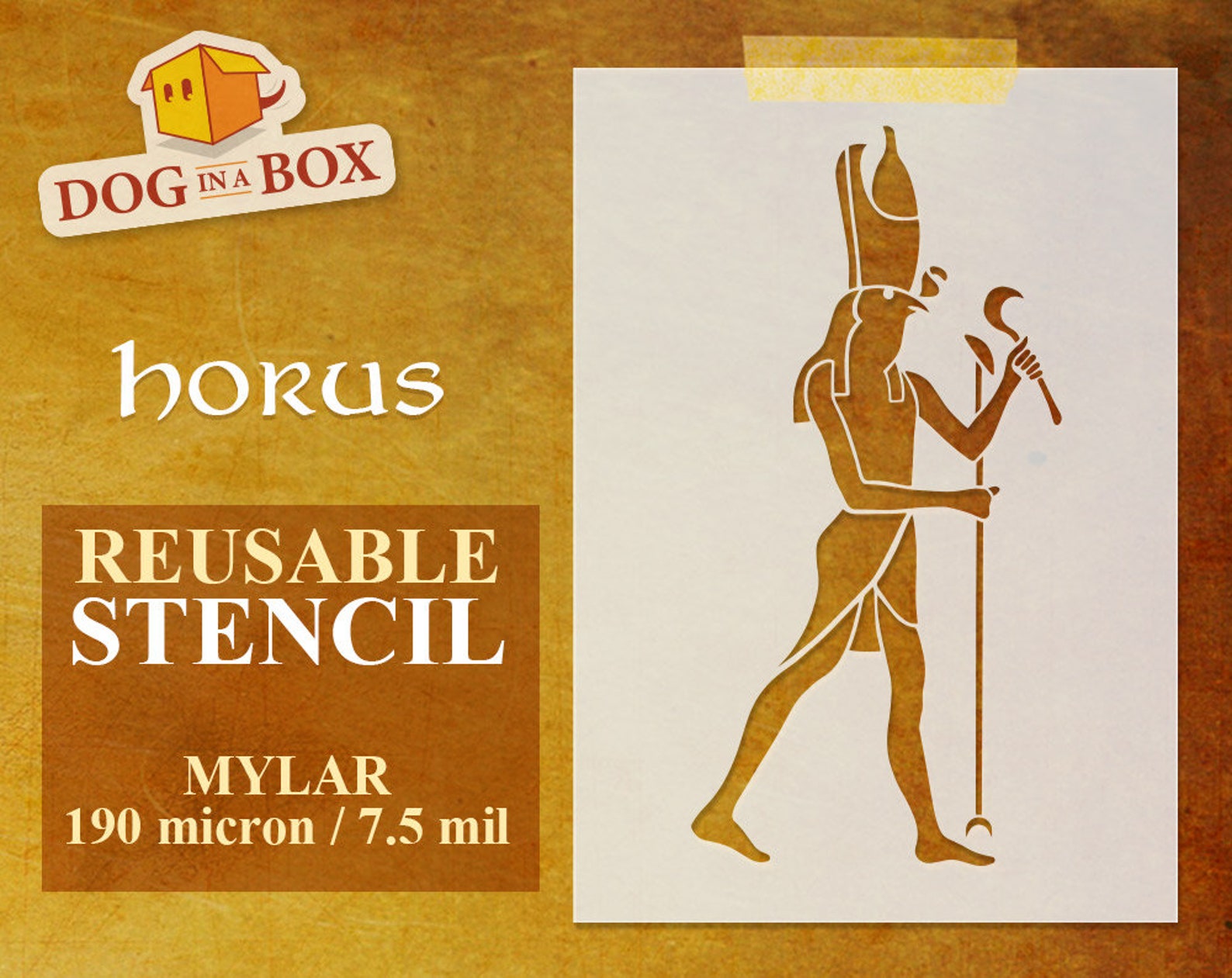 Egyptian God Stencil: Horus. Egyptian Stencil Horus Stencil. - Etsy