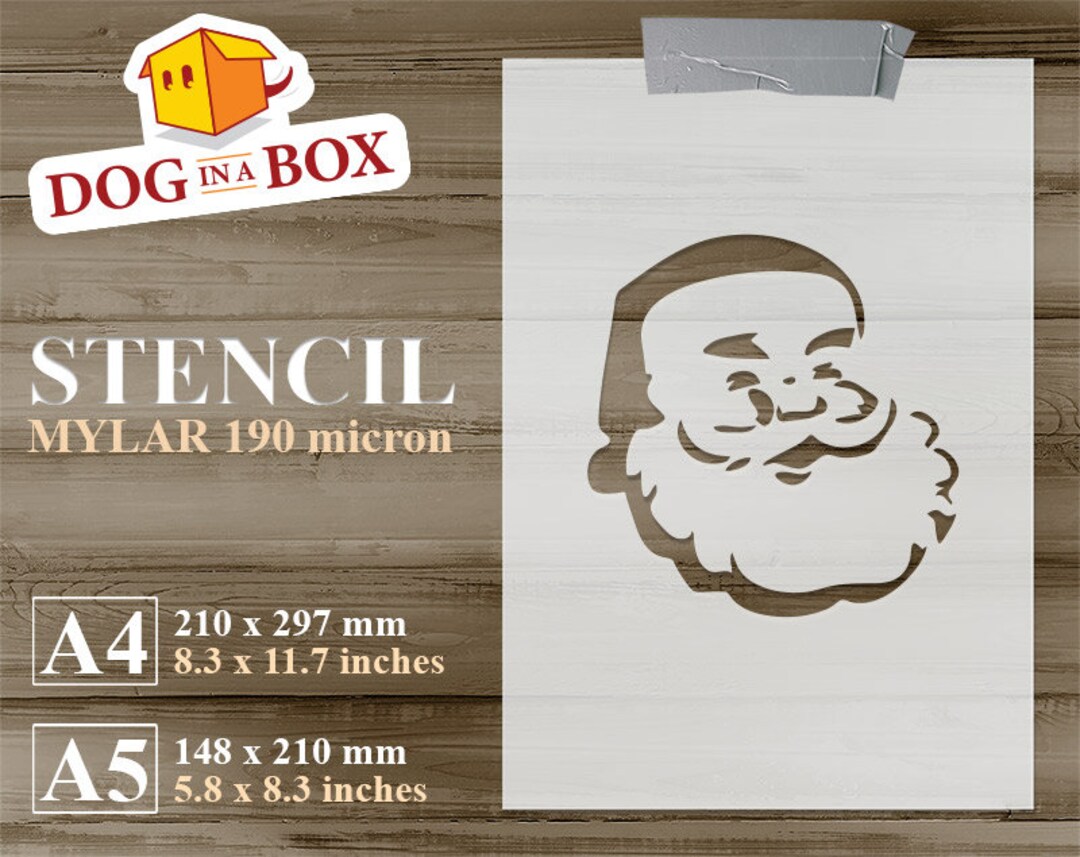 Santa Claus Stencil N.1 - Reusable Christmas Stencil With Santa for ...