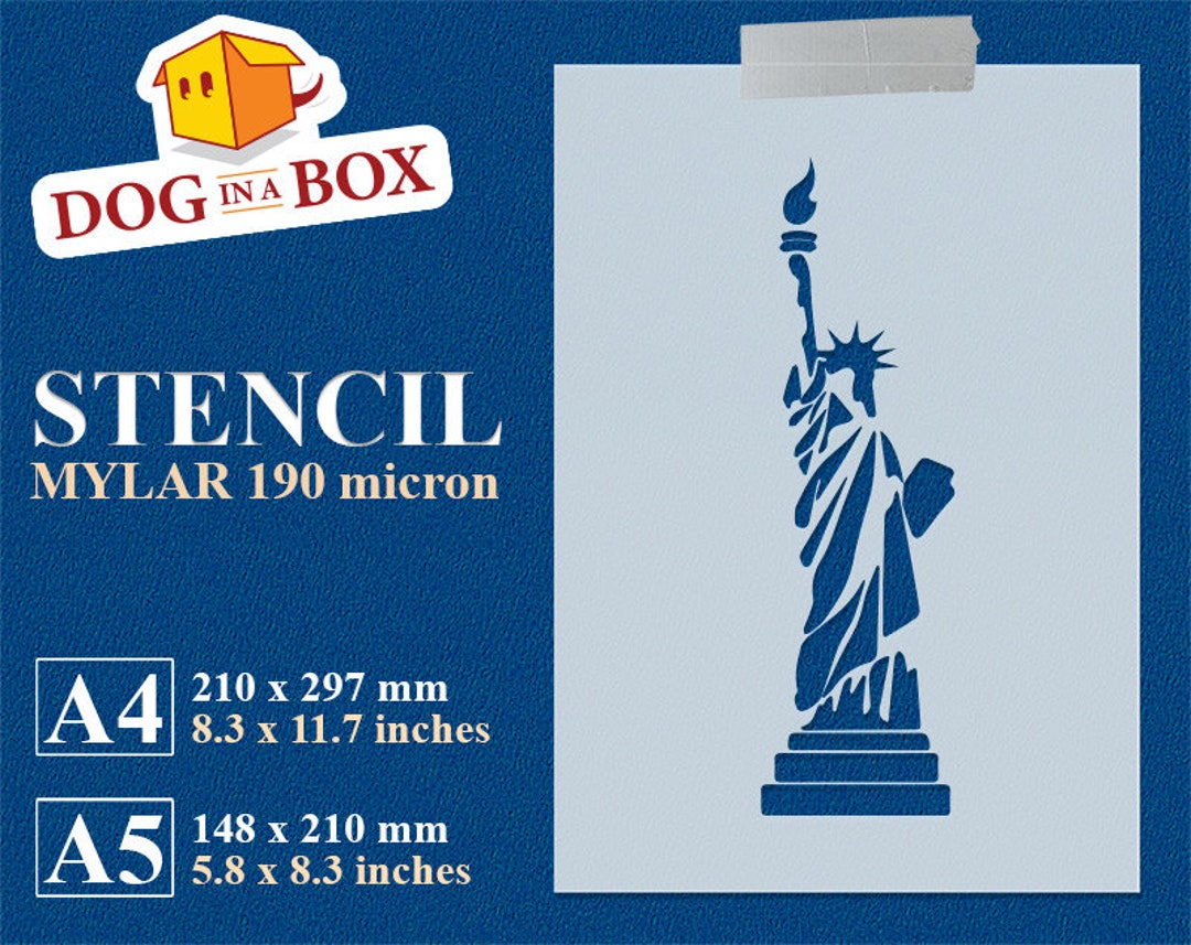 Statue of Liberty Stencil N.3: Reusable Stencil for Wall and Wood ...