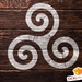 Triskell Stencil N.1 Celtic Triskelion Stencil, Triquetra Stencil ...