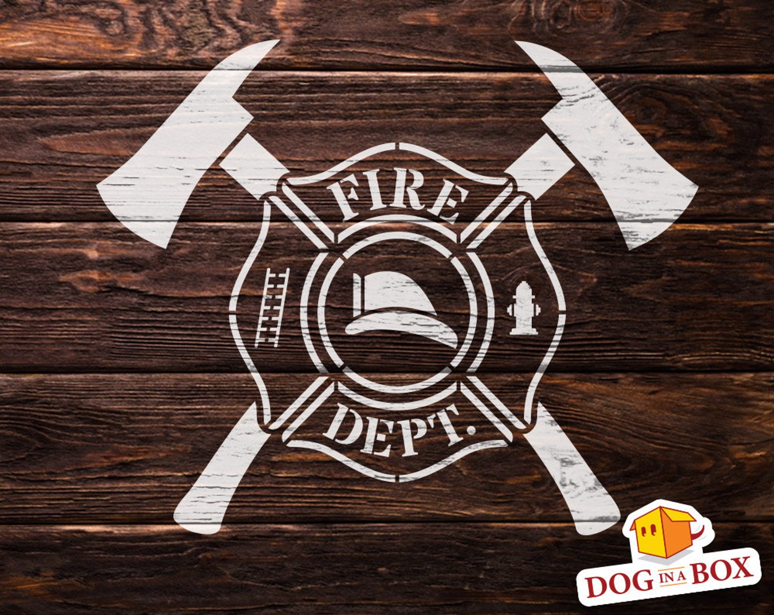 Firefighters Emblem Stencil N.1 Firefighter Stencil Axes - Etsy