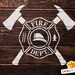 Firefighters Emblem Stencil N.1, Firefighter Stencil, Axes Stencil ...