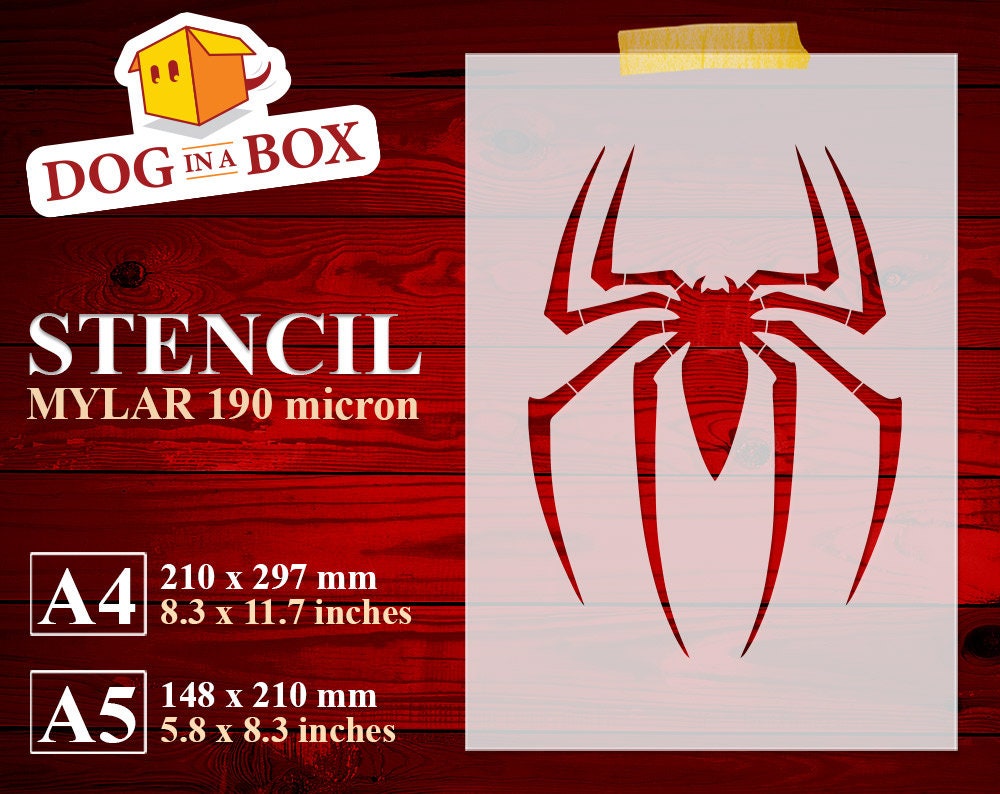 Spider symbol stencil n.1 spider stencil halloween stencil | Etsy