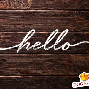 Hello Stencil - Reusable Stencil for Wood Signs, Fabrics and Walls ...
