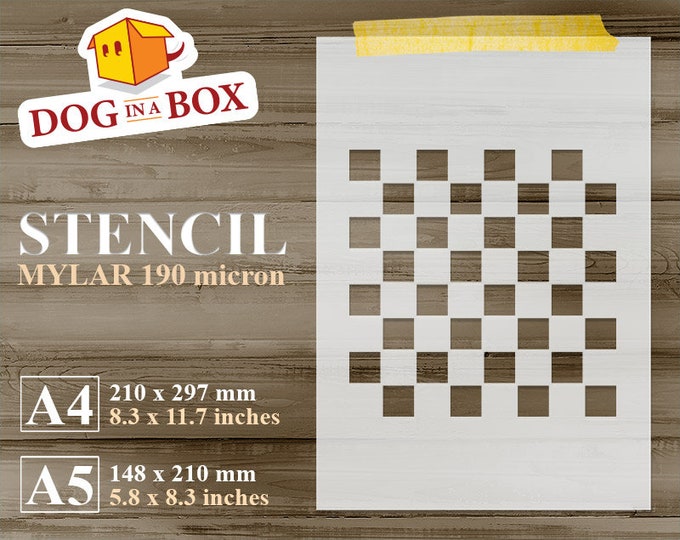 Checker Board Stencil Reusable Stencil - Etsy