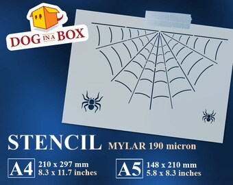 Spider and Web Stencil Reusable Spider Stencil art Stencil DIY Craft ...