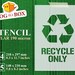 Recycling Logo Stencil N.1 - Reusable Recycle Stencil, Waste, Stencil ...