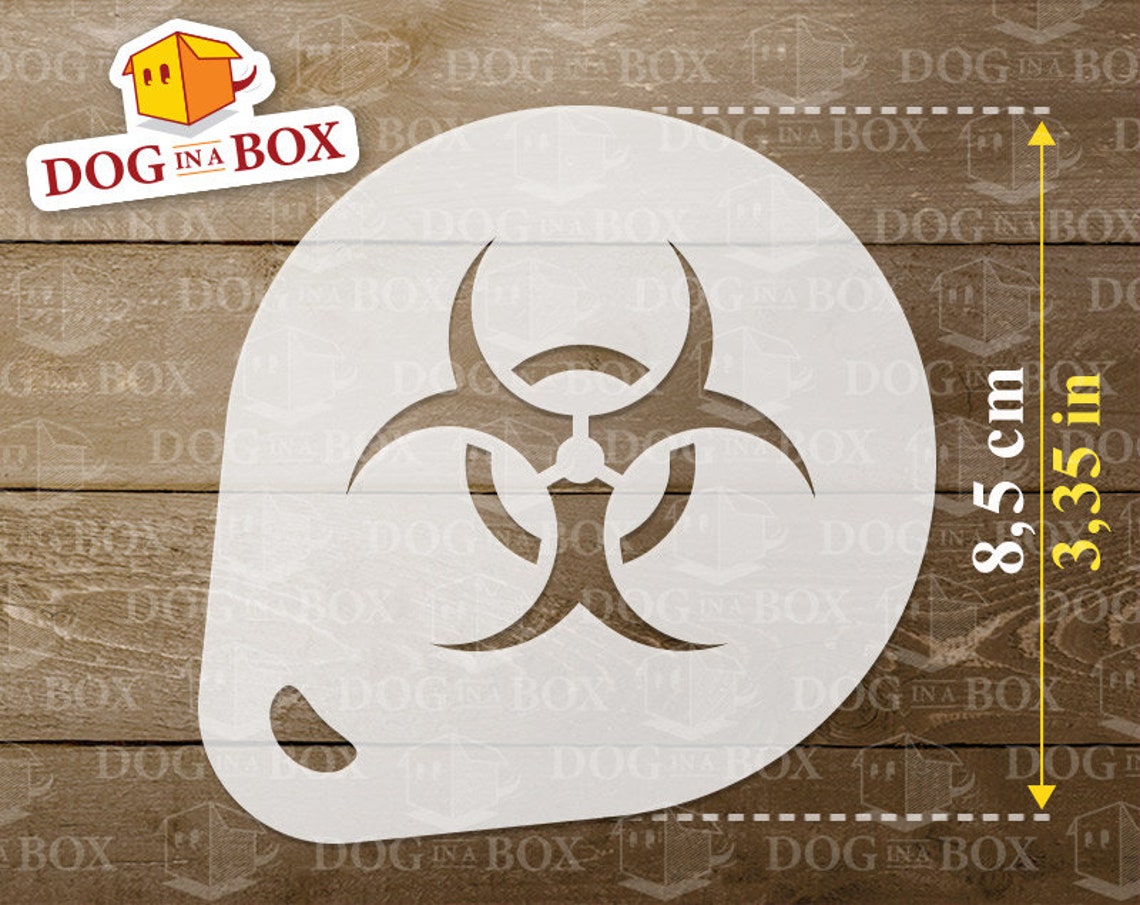 Radioactive Stencils Set. 3 Coffee Stencils: Nuclear Stencil, Gas Mask ...