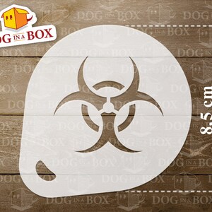 Radioactive Stencils Set, 3 Coffee Stencils, Nuclear Stencil, Gas Mask ...