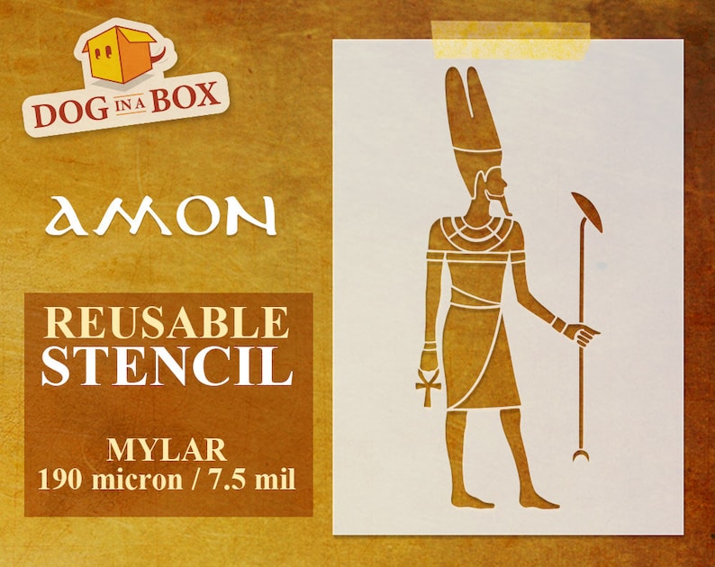 Egyptian God Stencil: Amon. Egyptian Stencil Amon Stencil. - Etsy