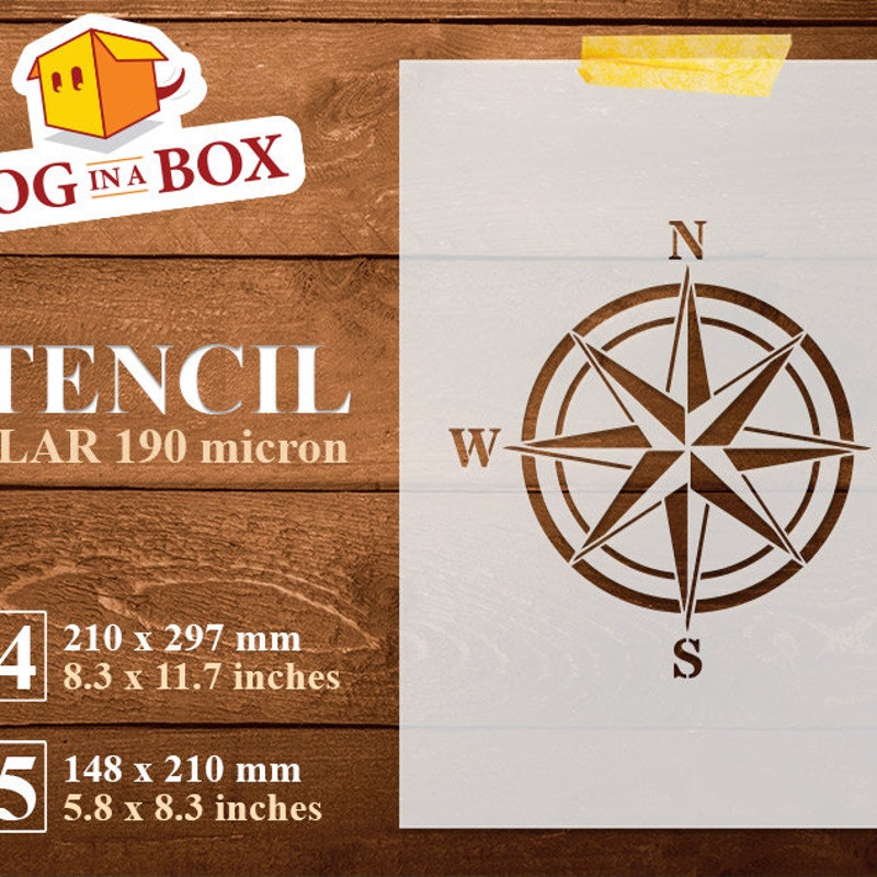Compass Rose Stencil - Etsy