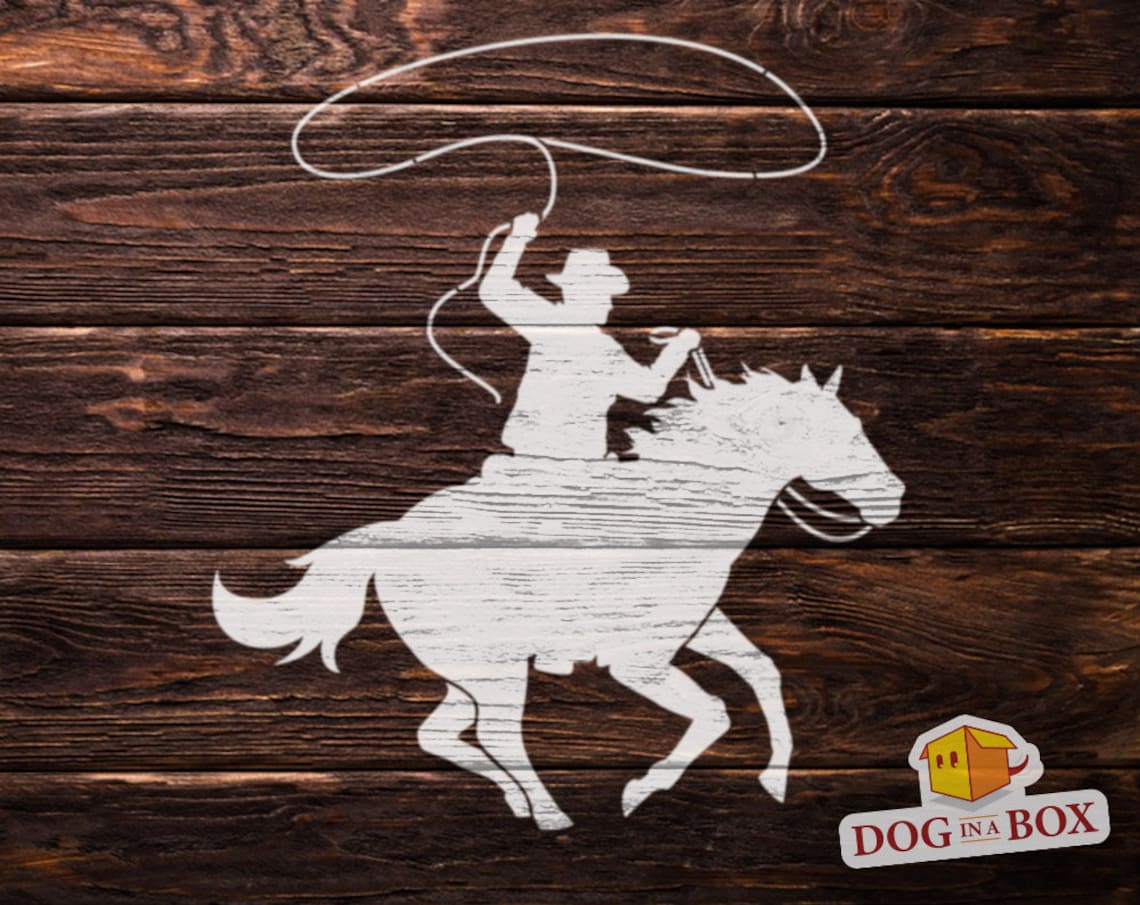 Cowboy Stencil N.2: Reusable Western Stencil for Painting on Walls ...