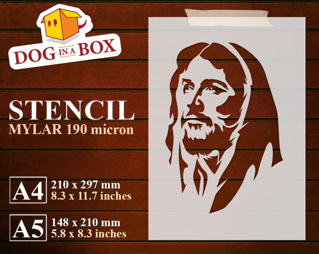 Jesus Stencil N.1 - Reusable Jesus Christ Stencil, Christian Stencil ...