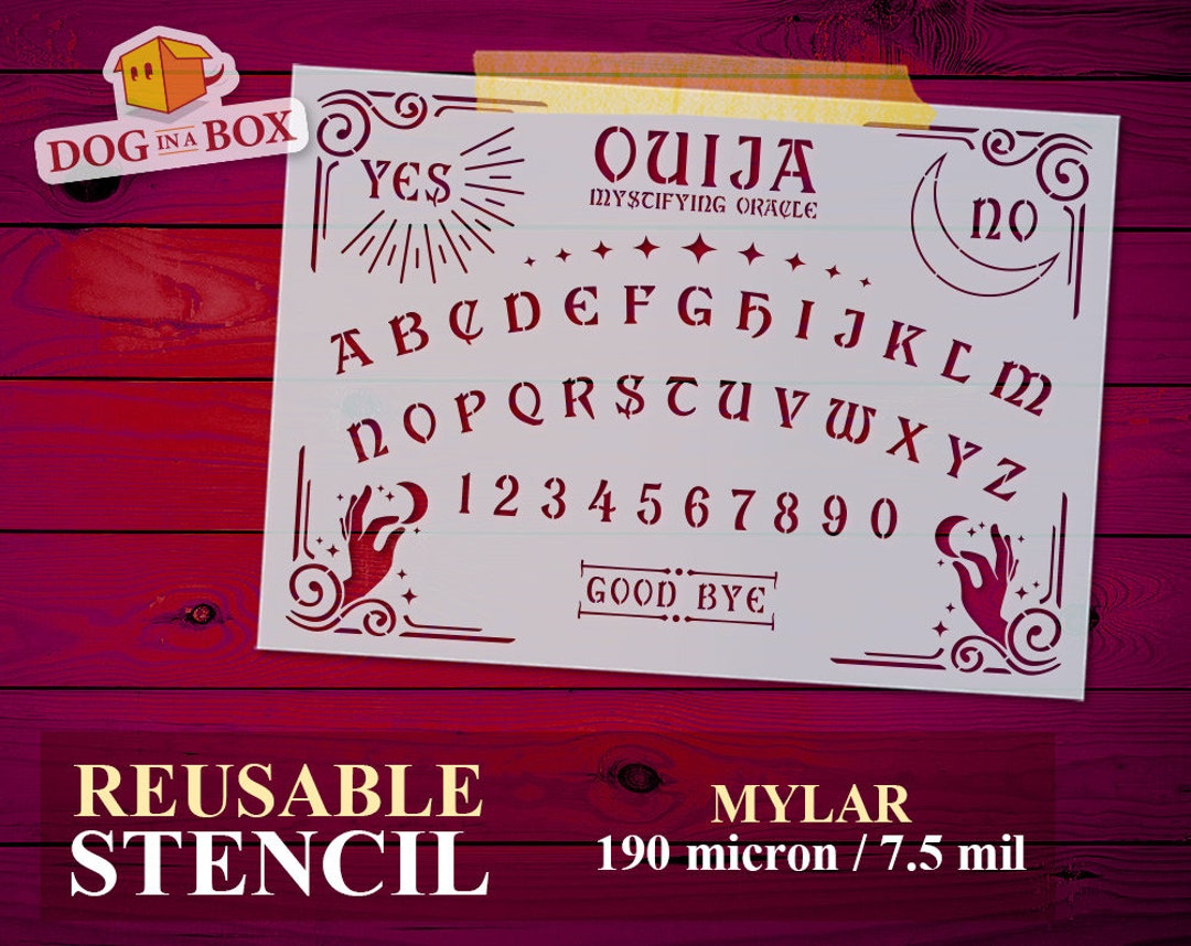 OUIJA Stencil N.2 - DIY Ouija Board. Make Your Own Ouija Table With This Reusable Stencil ...