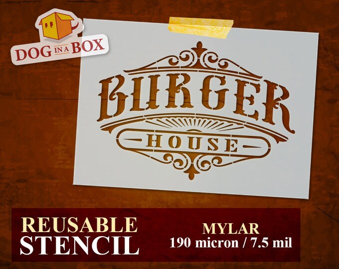 Cafe Stencil Tempalte Scrapbooking Stencil Restaurant Stencil DIY Decor ...