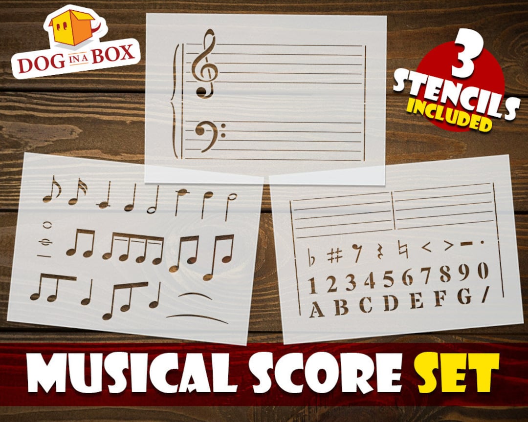 Music Notes Stencil SET, Music Stencil, Stencils for Wood Signs, Music ...