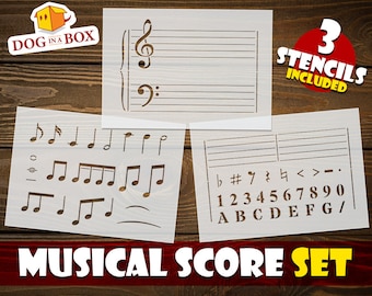 Music Notes Pattern Stencil Select Size STCL708 by - Etsy