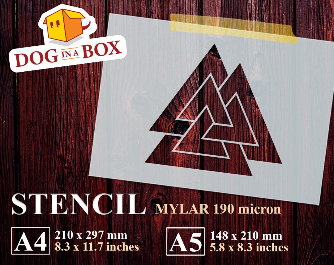 Valknut Stencil, Odin Symbol, Norse Stencil, Resusable Stencil for Wood ...
