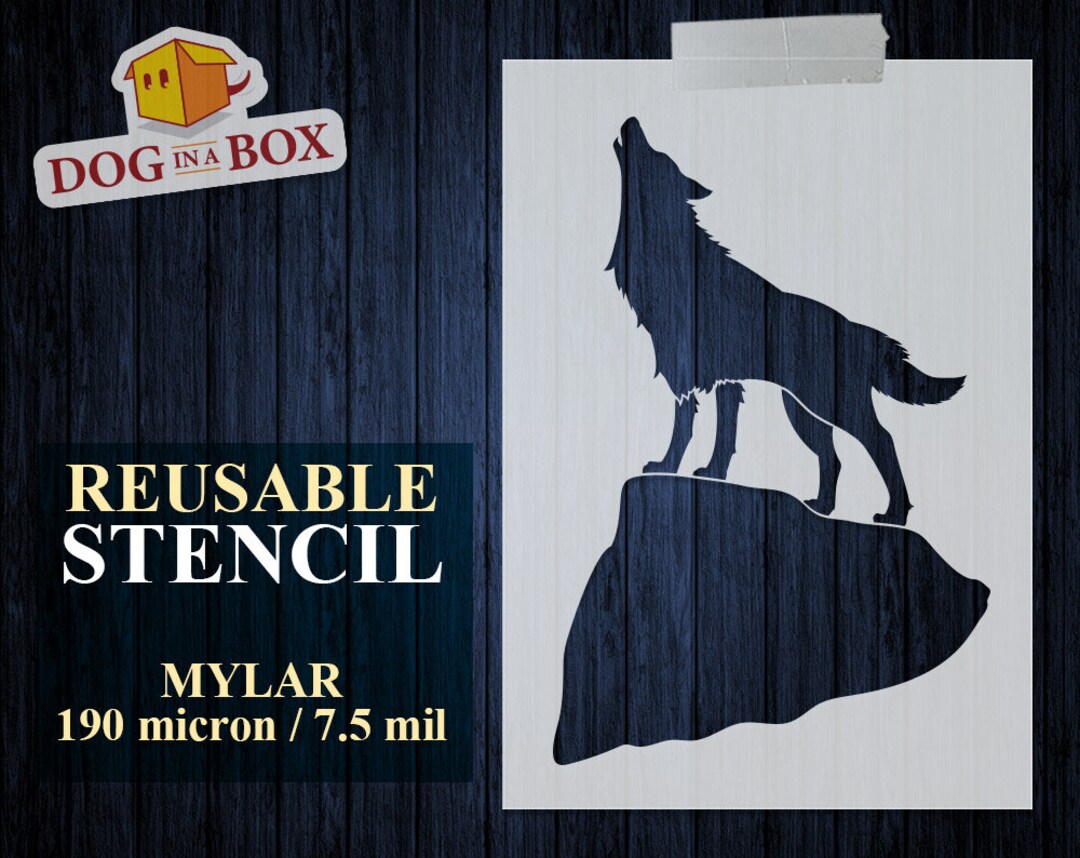 Wolf Stencil N.1, Wild Life Stencil, Stencil for Painting, DIY Stencil ...